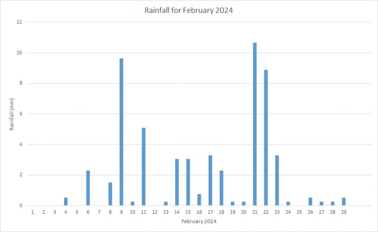 Rainfall February 2024 – ACE Weather
